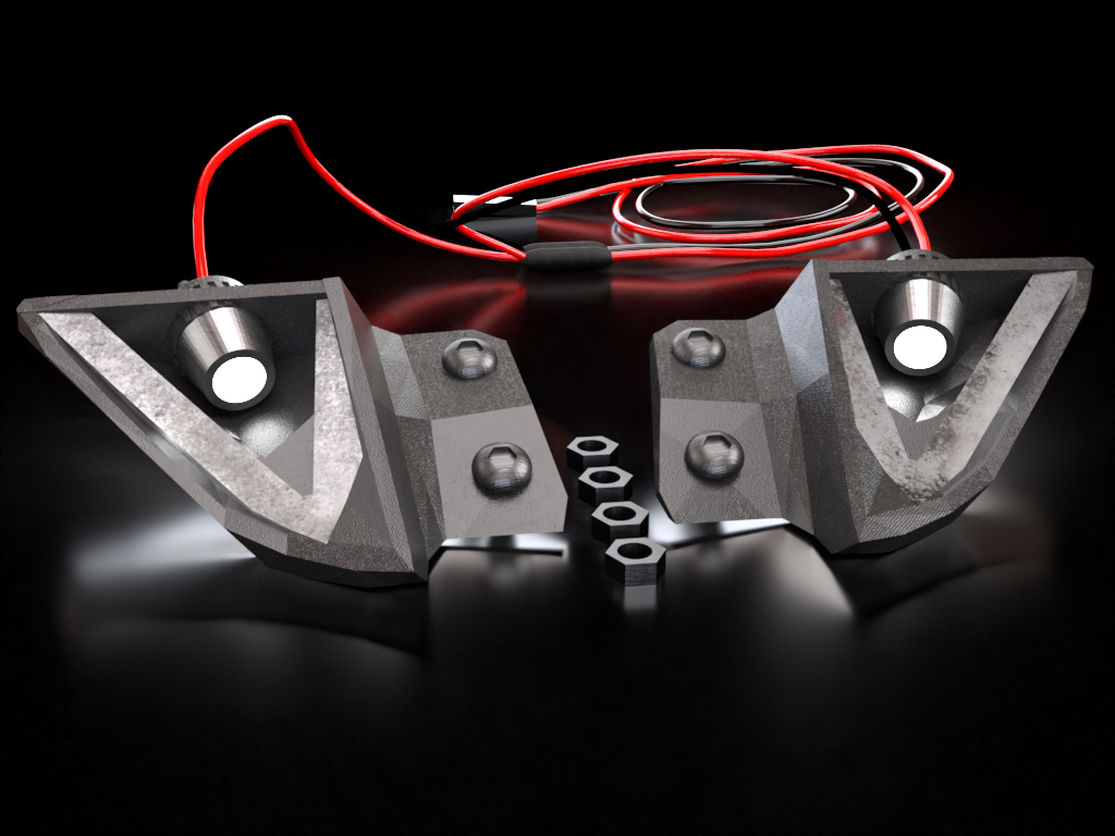 Sports Headlights for Arrma Vendetta Scale Look Plug and Play Body Mou ...