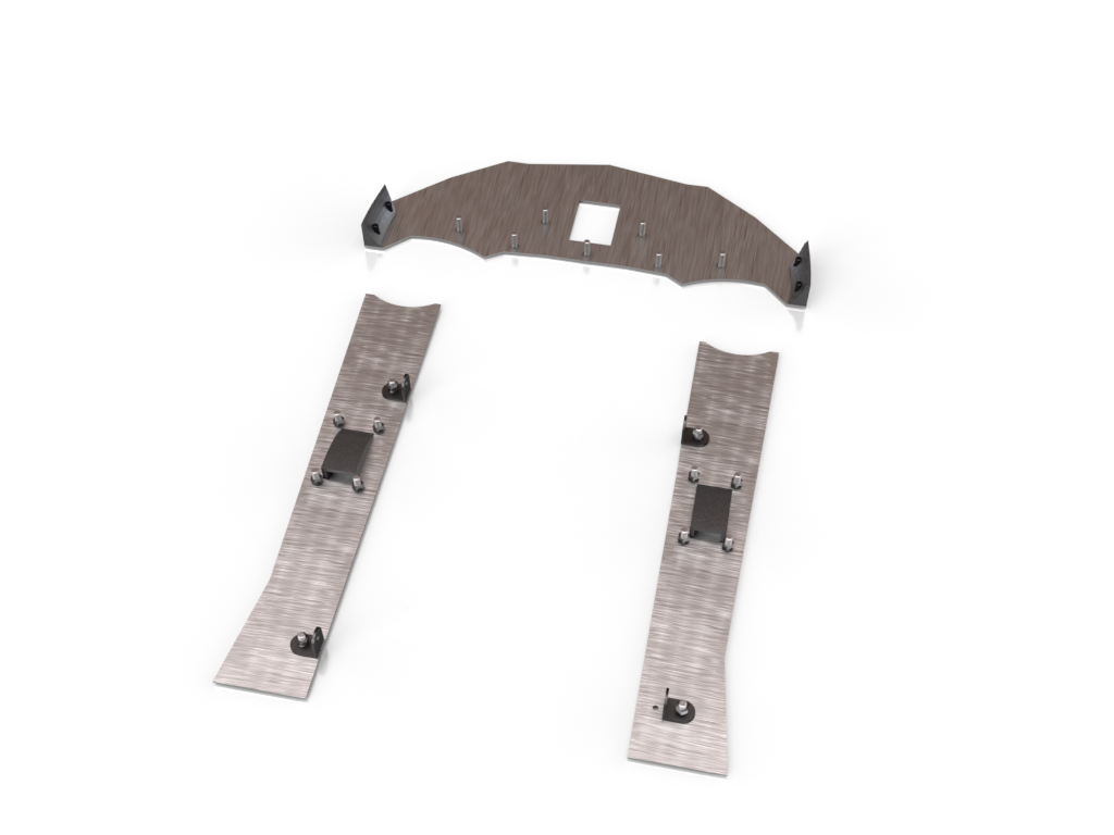 Front Splitter with Winglets + Side Skirts with Air Itakes for Traxxas ...