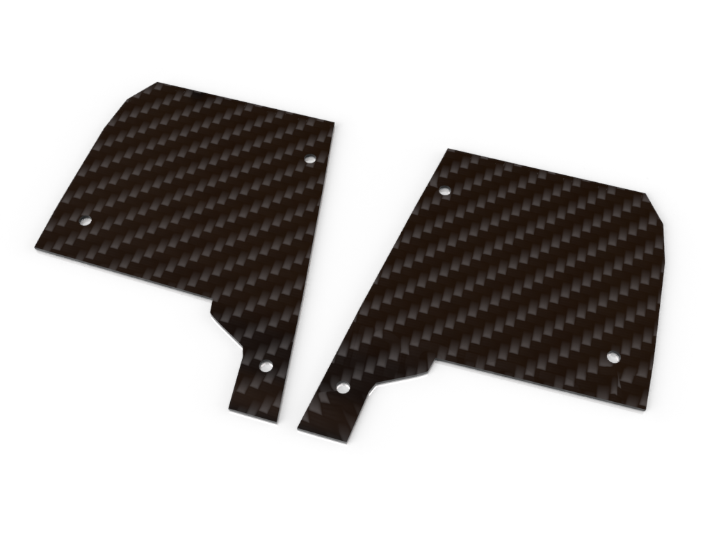 Rear Carbon Fiber Winglets Set for Arrma Infraction Felony Limitless w ...
