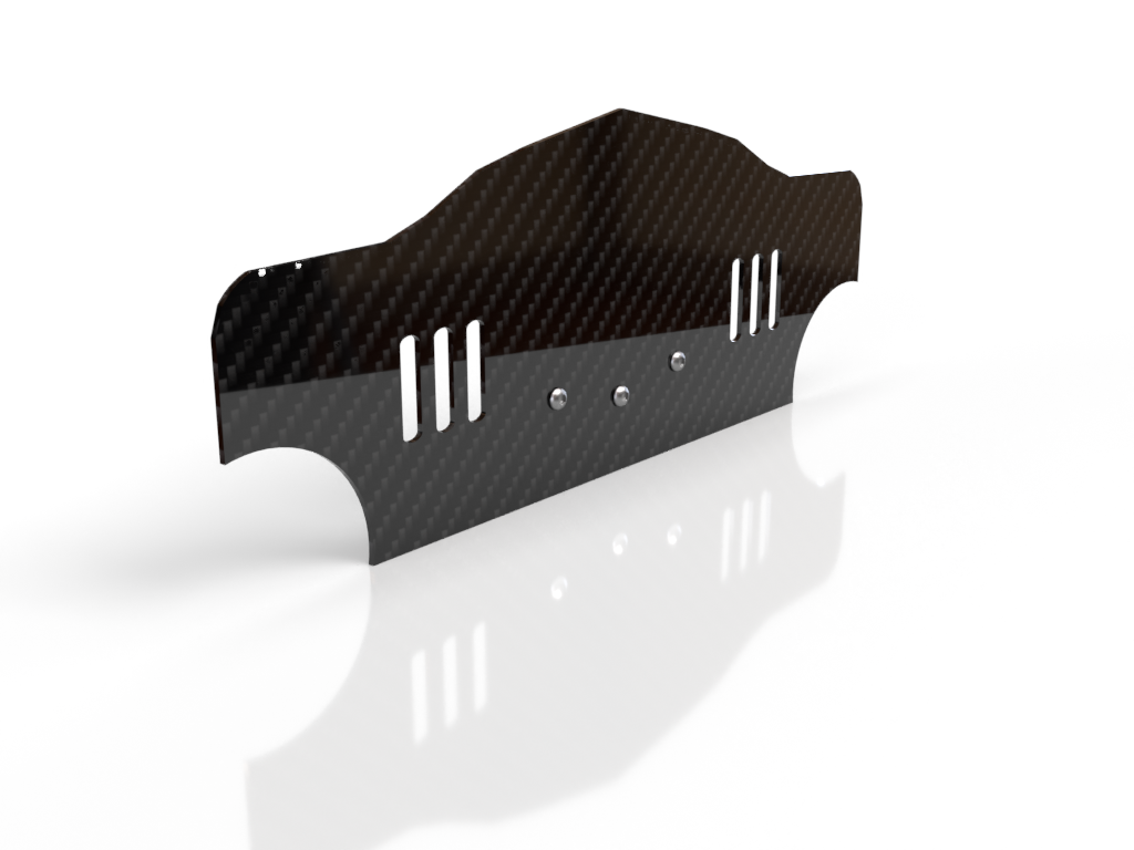 Carbon Fiber Front Splitter for 1/16 1970 Chevelle 2WD Mini No Prep Dr ...