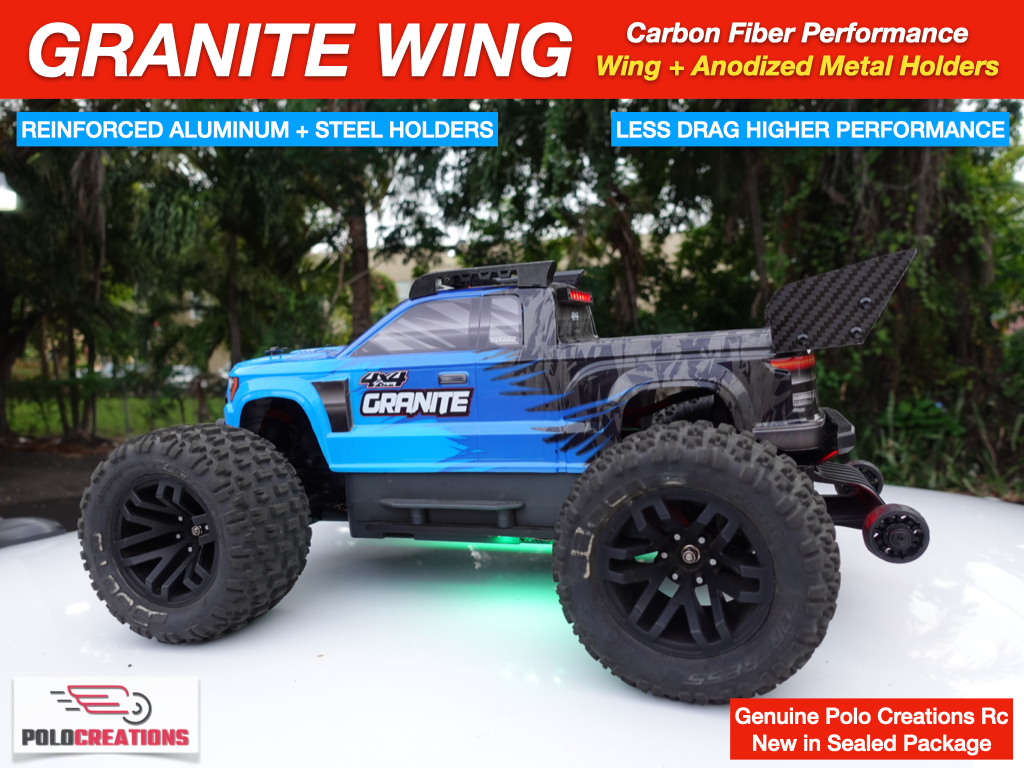Carbon Fiber Wing UPGRADED for ARRMA GRANITE High End Products + Hardw ...