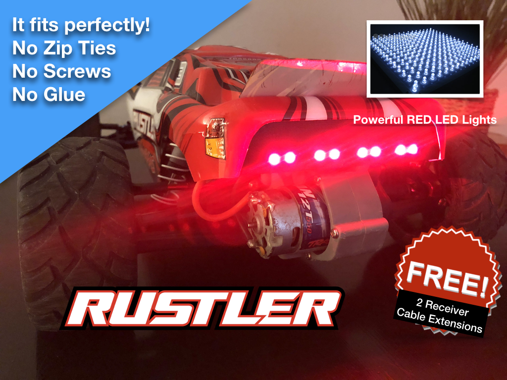 LED Lights 16 LED Rear For Traxxas RUSTLER 2wd waterproof tail lights ...