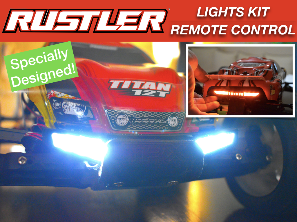 LED lights Front & Rear COMBO for Traxxas RUSTLER XL5 VXL waterproof ...